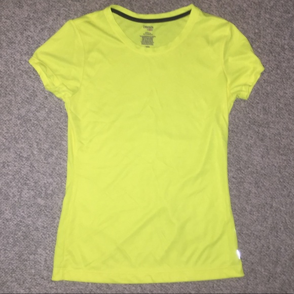 Danskin Now | Tops | Neon Yellow Workout Shirt Size Small | Poshmark